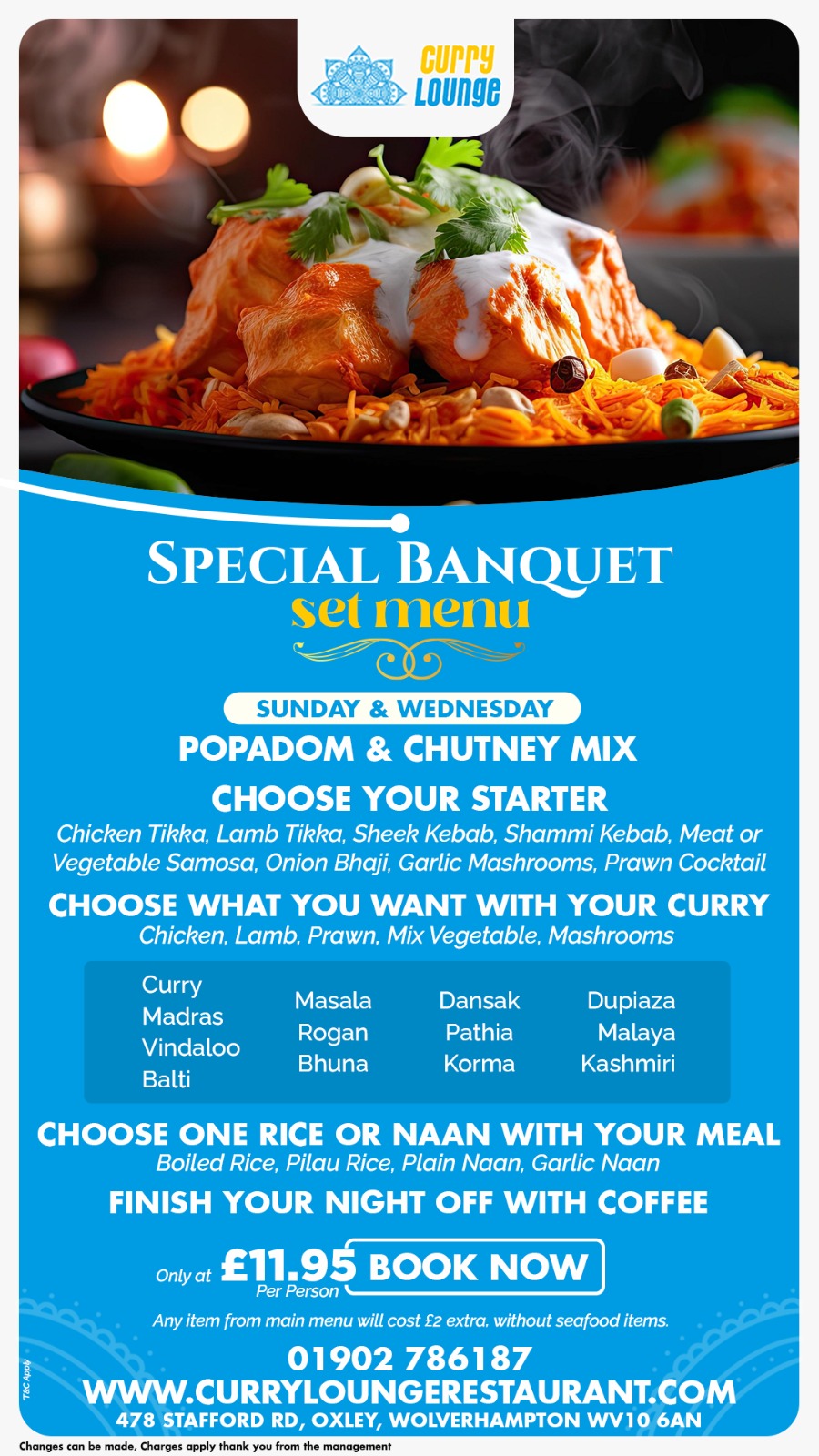 THE CURRY LOUNGE Wolverhampton | 10% OFF* Order Online - Book A Table ...